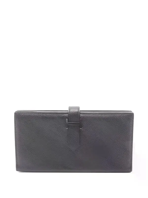 Hermès 2023 Béarn Bi-fold Leather Wallet - Black