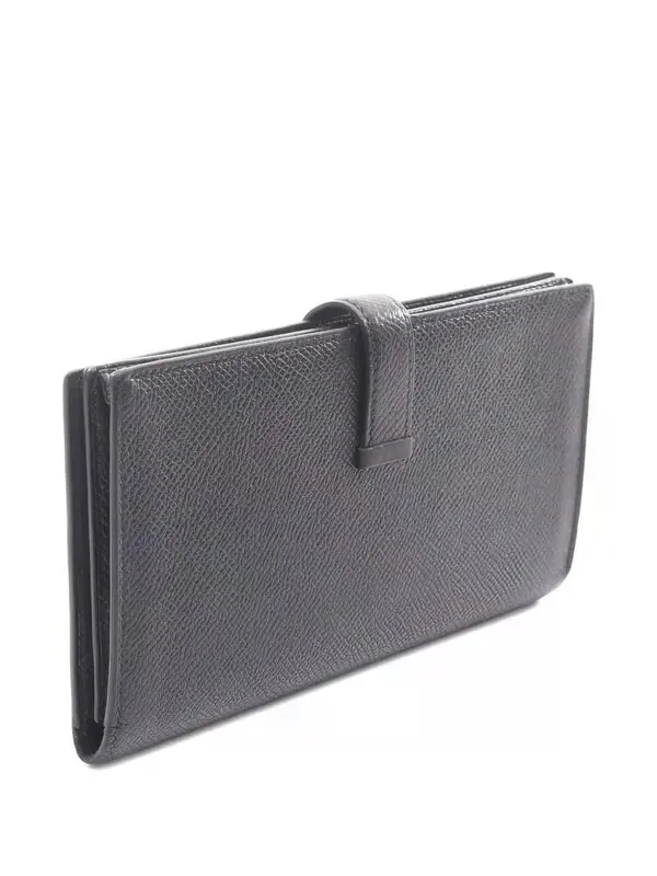 Hermès 2023 Béarn Bi-fold Leather Wallet - Black