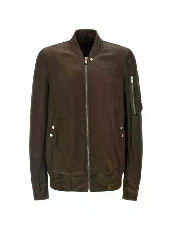 Rick Owens Classic Flight Zip-up Bomber Jacket - Brown