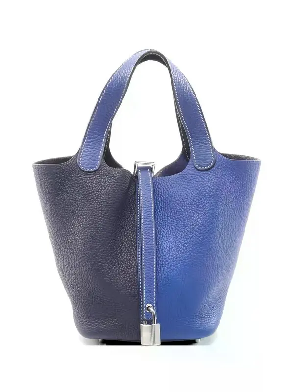 Hermès Kazak Pm Leather Tote Bag - Blue