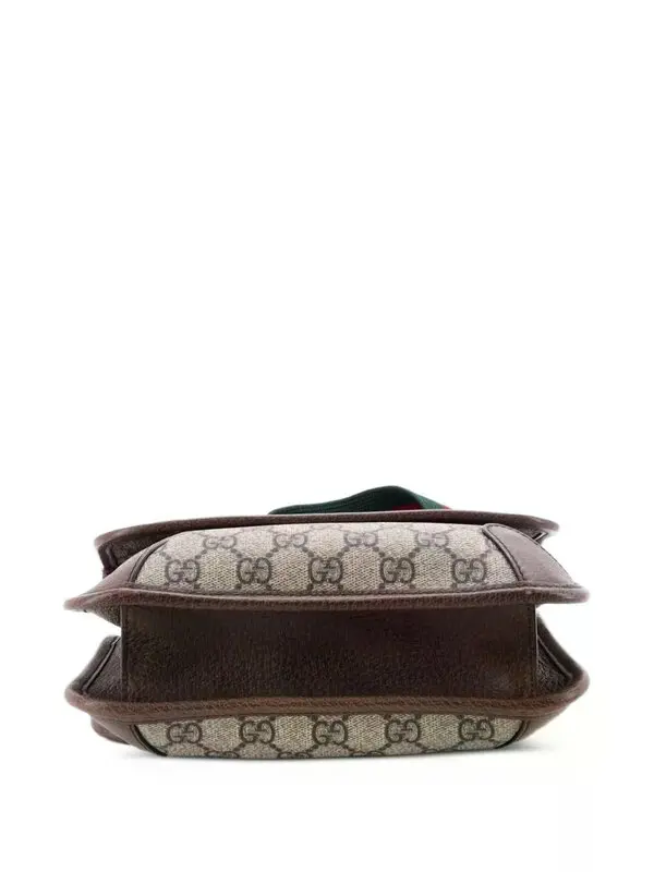 Gucci Neo Vintage Flap Messenger Gg Coated Canvas Small - Brown