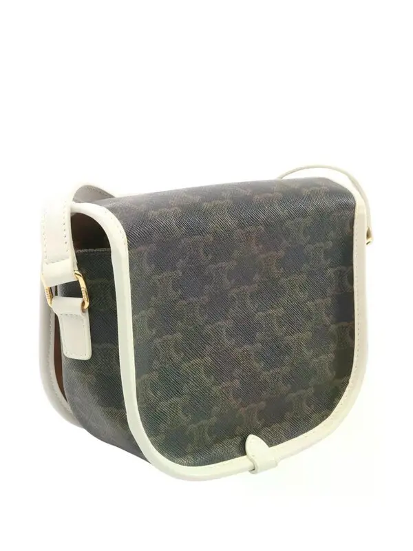 Celine 2021-2026 Medium Triomphe Coated Canvas Folco Crossbody Bag