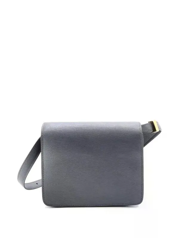 Celine Classic Box Bag Grainy Leather Teen Shoulder Bag - Grey