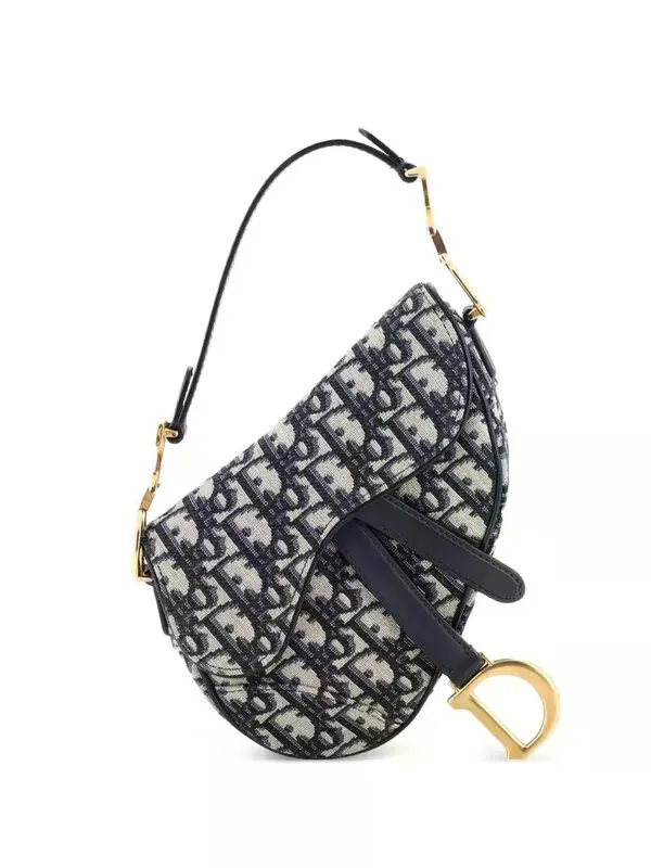 Dior Saddle Handbag Oblique Canvas Mini Shoulder Bag - Blue
