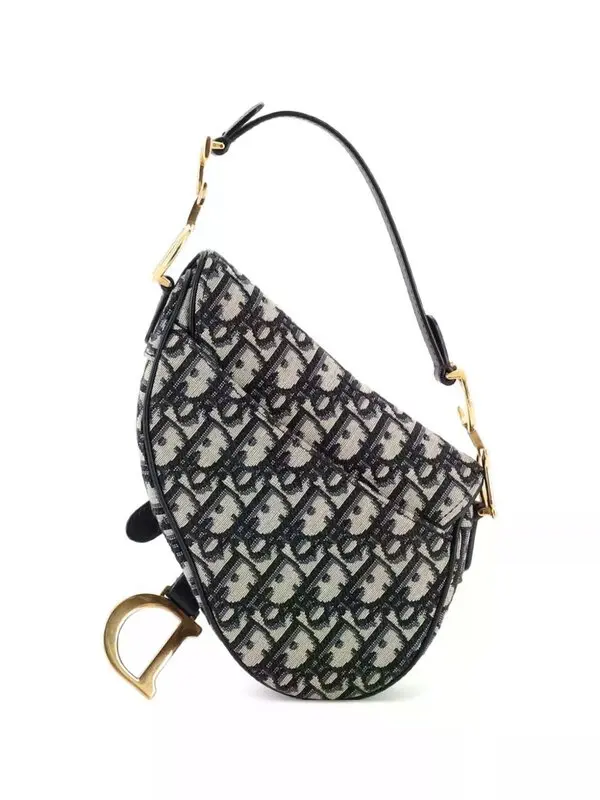 Dior Saddle Handbag Oblique Canvas Mini Shoulder Bag - Blue