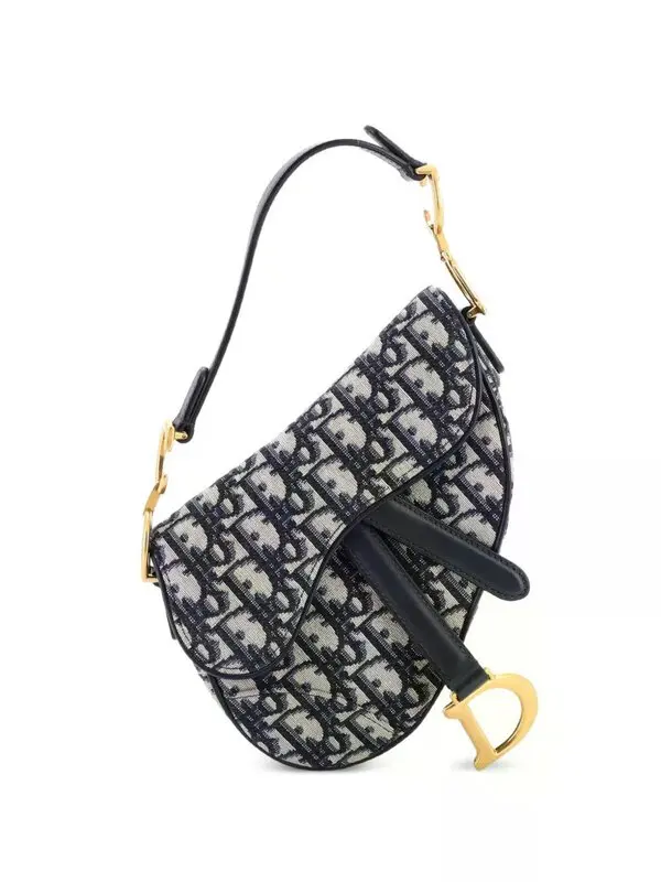 Dior Saddle Handbag Oblique Canvas Mini Shoulder Bag - Blue