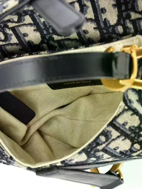 Dior Saddle Handbag Oblique Canvas Mini Shoulder Bag - Blue