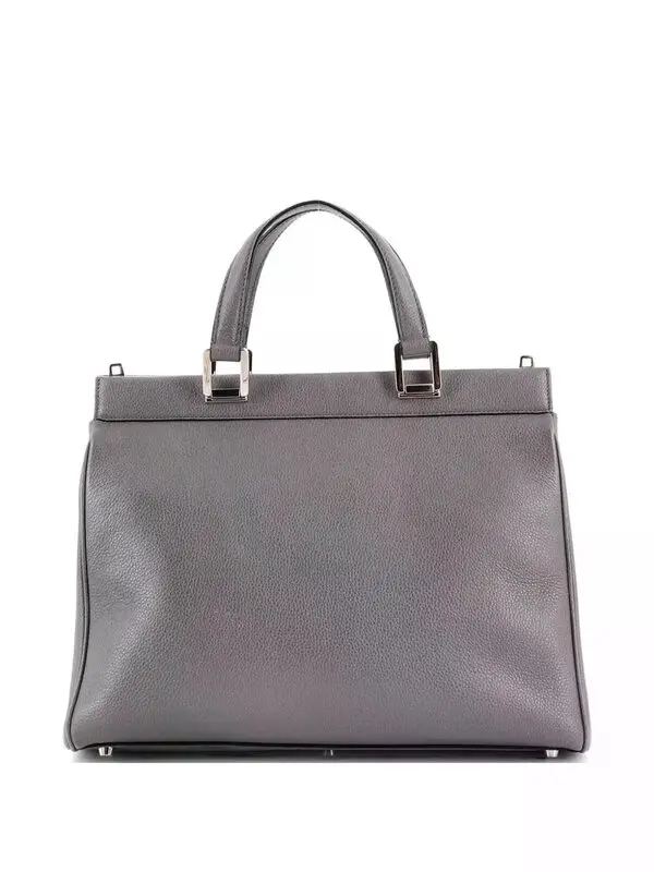 Gucci Zumi Top Handle Leather Satchel - Grey