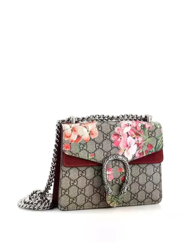 Gucci Dionysus Blooms Print Gg Coated Canvas Mini Shoulder Bag - Red