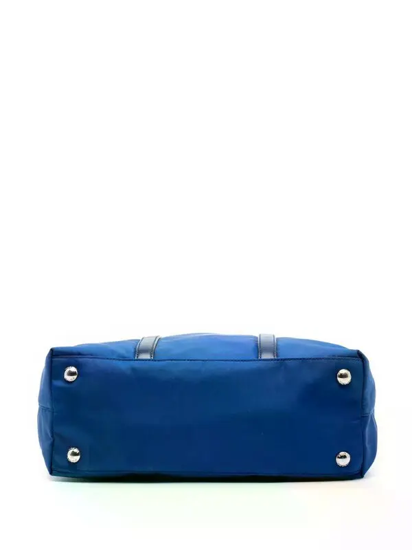 Prada Vitello Trimmed Tessuto Satchel