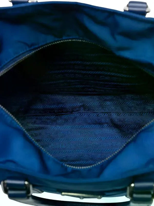 Prada Vitello Trimmed Tessuto Satchel