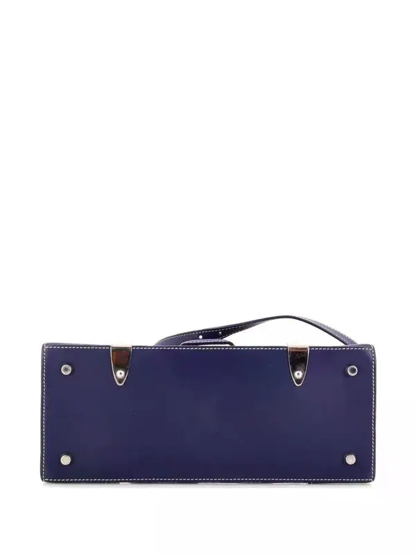 Goyard Saigon Top Handle Bag Coated Canvas Pm Satchel - Blue