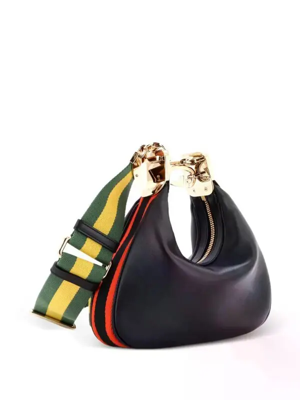 Gucci Attache Shoulder Bag Leather Small Crossbody - Black