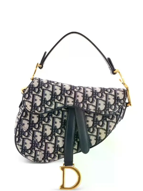 Dior Saddle Handbag Oblique Canvas Mini Shoulder Bag - Blue