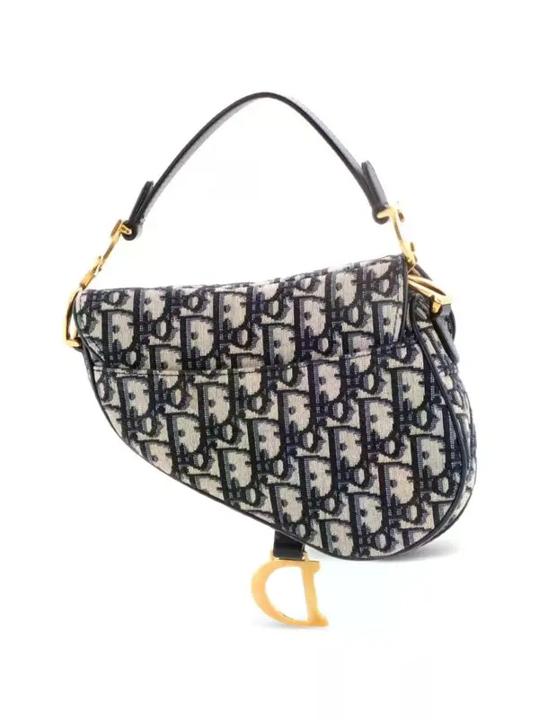 Dior Saddle Handbag Oblique Canvas Mini Shoulder Bag - Blue