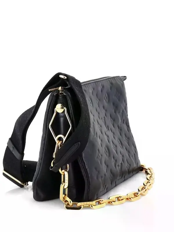 LOUIS VUITTON Coussin Pm Monogram Embossed Lambskin Crossbody Bag - Black