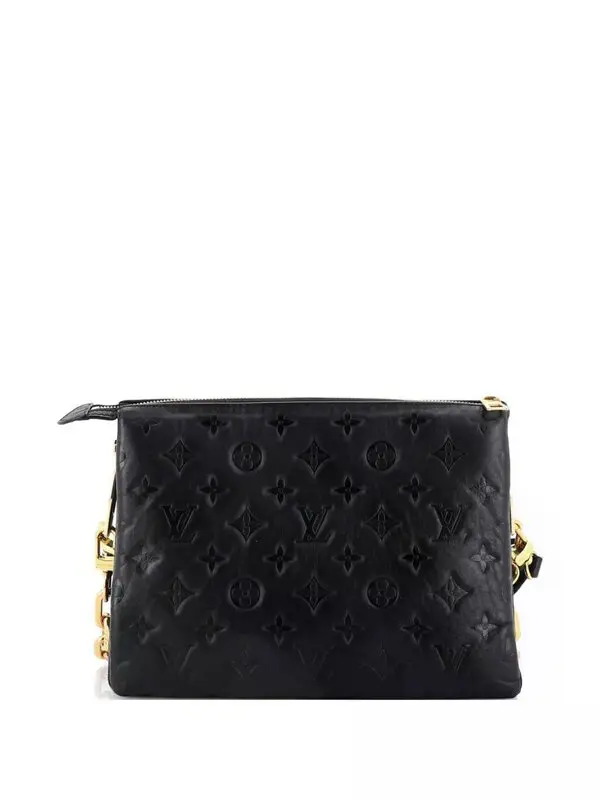 LOUIS VUITTON Coussin Pm Monogram Embossed Lambskin Crossbody Bag - Black