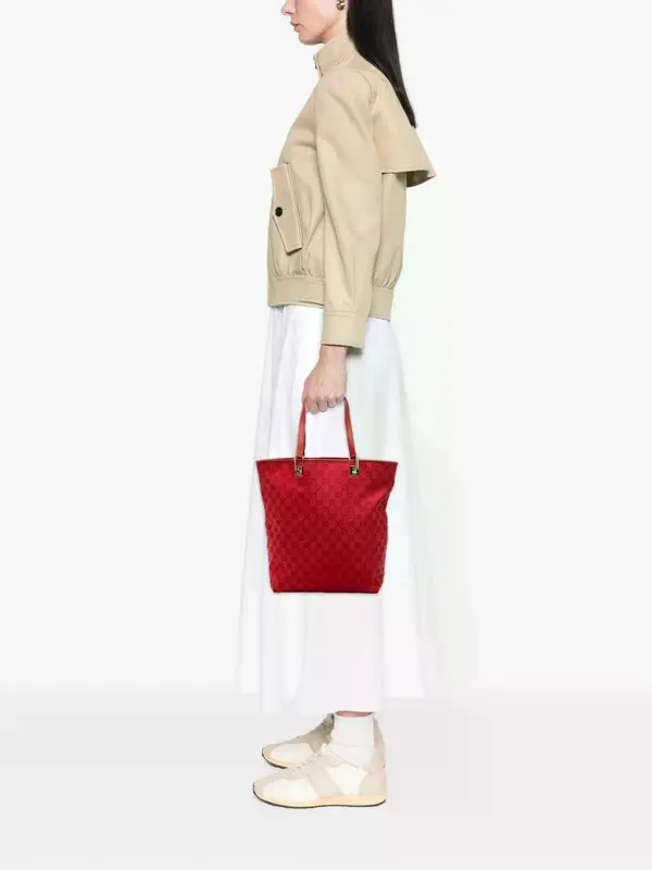Gucci Gg Canvas Tote Bag - Red