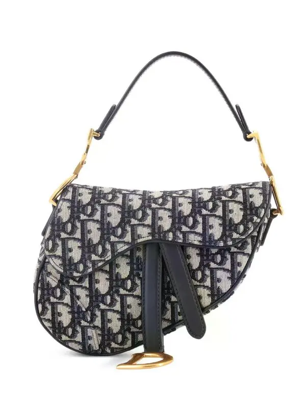 Dior Saddle Oblique Canvas Mini Shoulder Bag - Blue