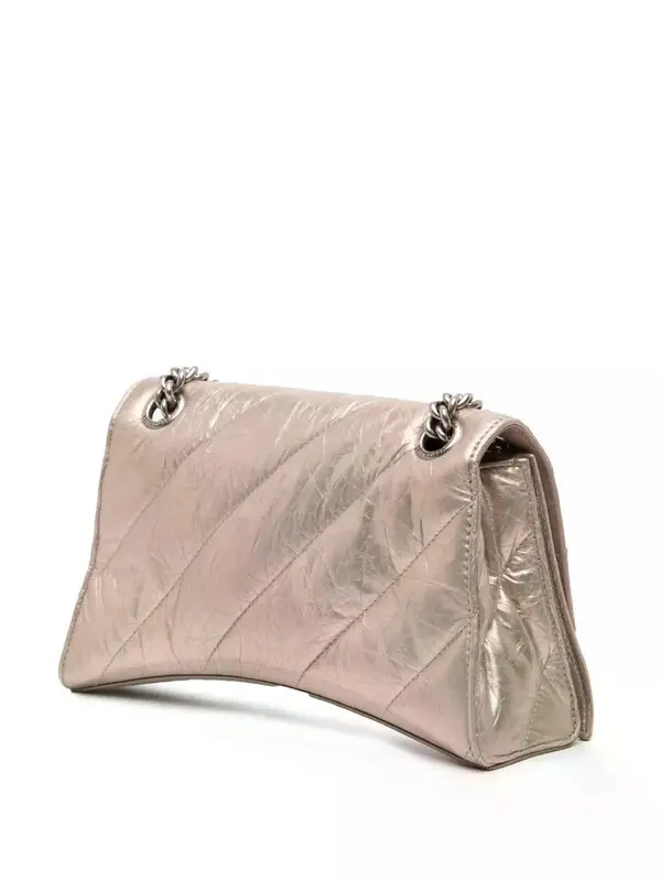 Balenciaga Small Metallic Calfskin Crush Chain Shoulder Bag