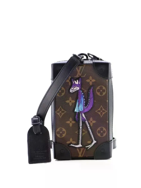 LOUIS VUITTON Soft Trunk Phone Box Monogram Canvas With Friends Patch - Black