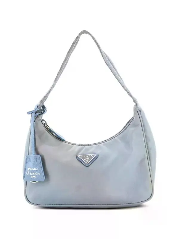 Prada Re-edition 2000 Tessuto Mini Hobo Bag - Blue