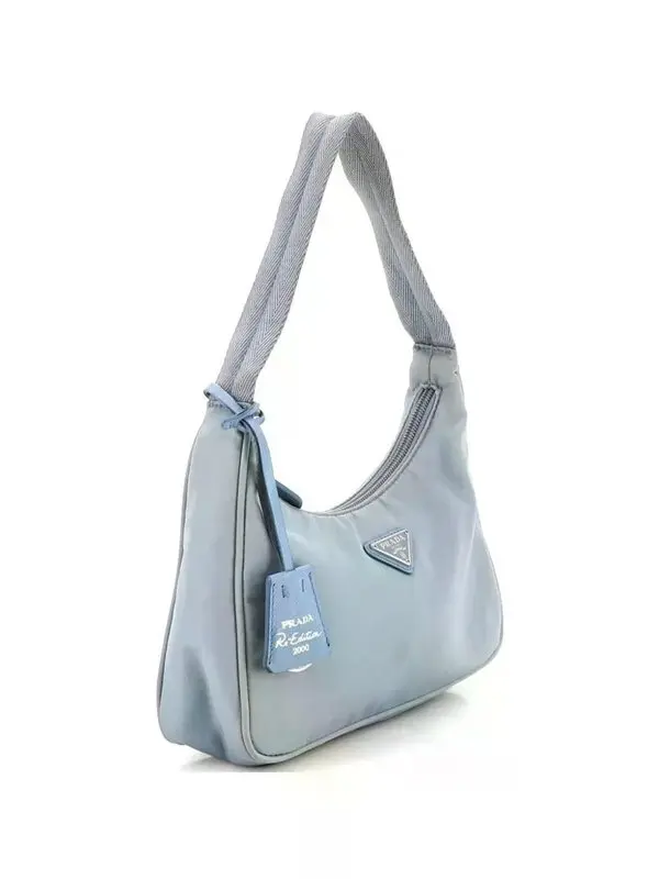 Prada Re-edition 2000 Tessuto Mini Hobo Bag - Blue