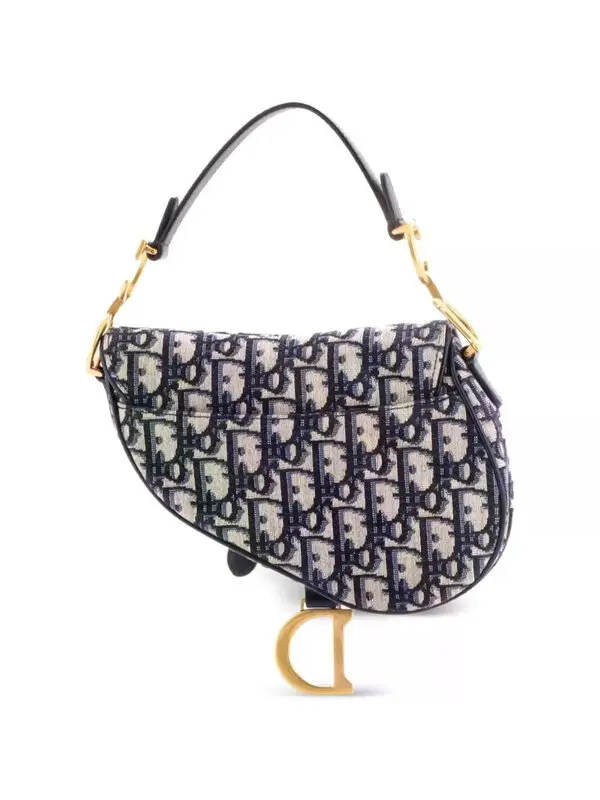 Dior Saddle Handbag Oblique Canvas Mini - Blue