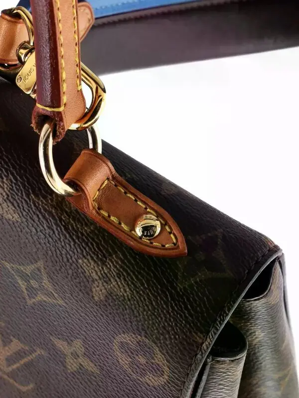 LOUIS VUITTON Cluny Top Handle Mm Monogram Canvas Shoulder Bag - Blue