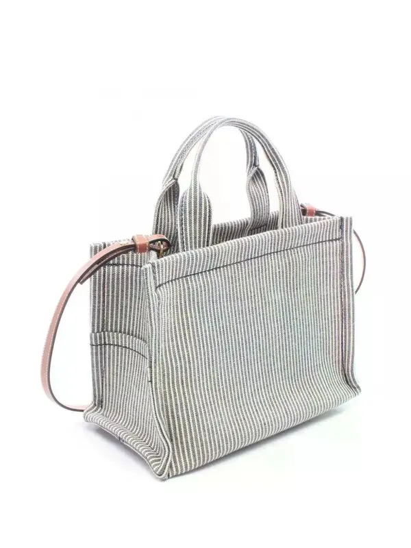 Celine Small Canvas Cabas Thais Satchel - Blue