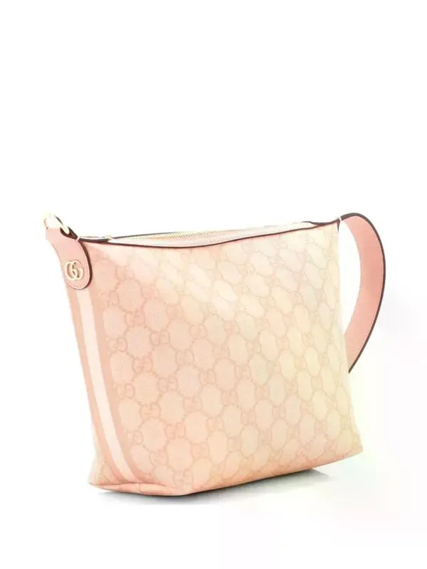 Gucci Ophidia Zip Gg Coated Canvas Super Mini Shoulder Bag - Pink