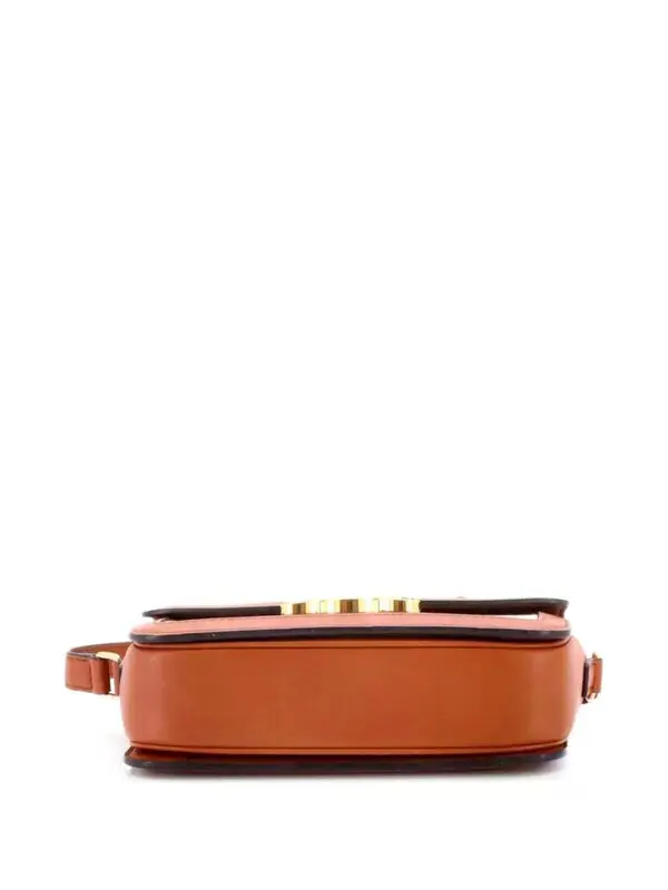 Celine Triomphe Teen Shoulder Bag Canvas With Leather - Brown