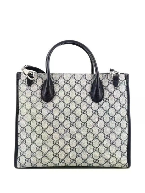 Gucci Structured Top Handle Gg Coated Canvas Small Tote