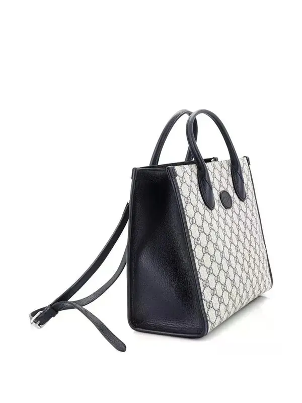 Gucci Structured Top Handle Gg Coated Canvas Small Tote