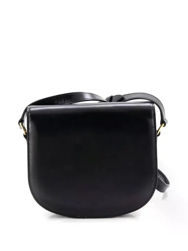 Celine Triomphe Besace Clea Flap Bag - Black