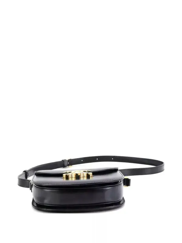 Celine Triomphe Besace Clea Flap Bag - Black