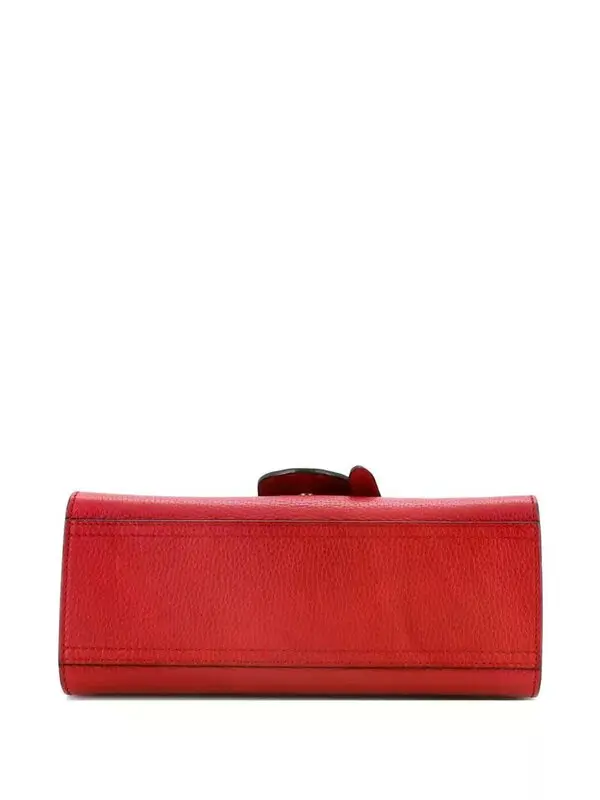 Gucci Gg Marmont Leather Top Handle Mini Satchel - Red