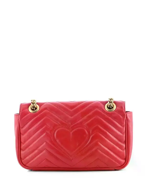 Gucci Gg Marmont Flap Bag Matelasse Leather Medium Shoulder Bag