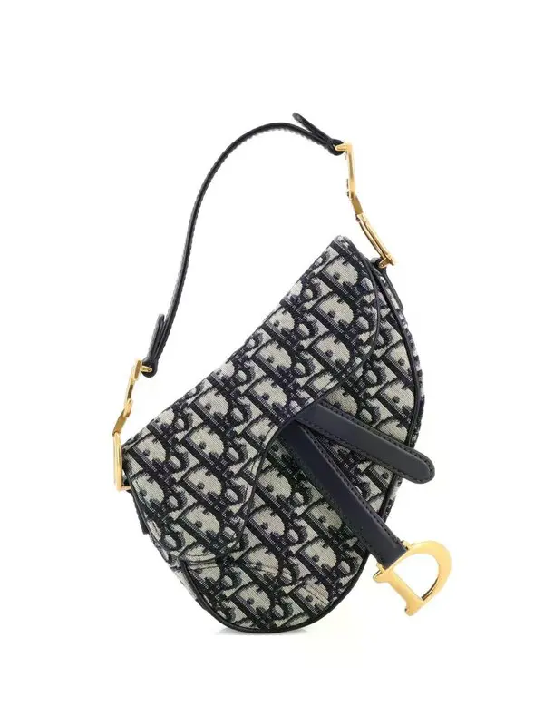 Dior Saddle Handbag Oblique Canvas Mini Shoulder Bag - Blue