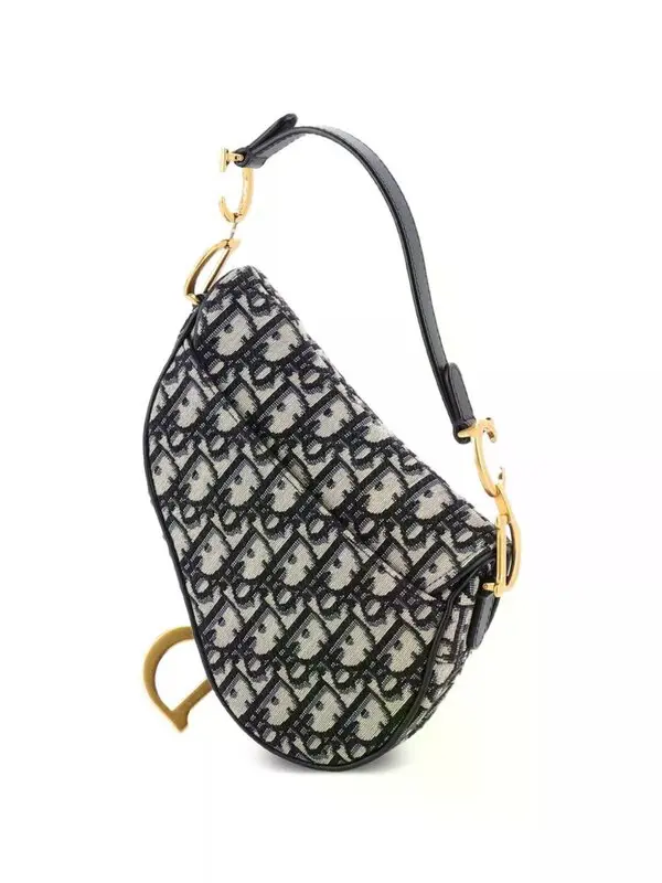 Dior Saddle Handbag Oblique Canvas Mini Shoulder Bag - Blue