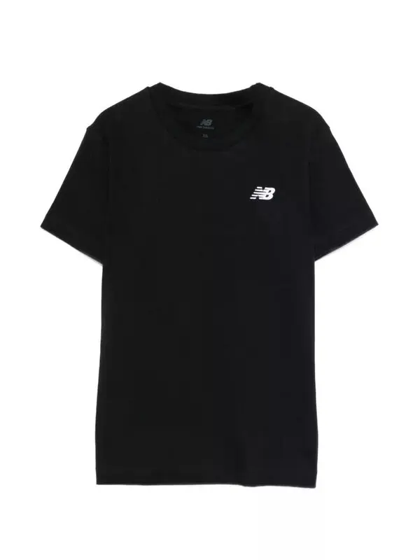 NEW BALANCE Logo-embroidered T-shirt - Black