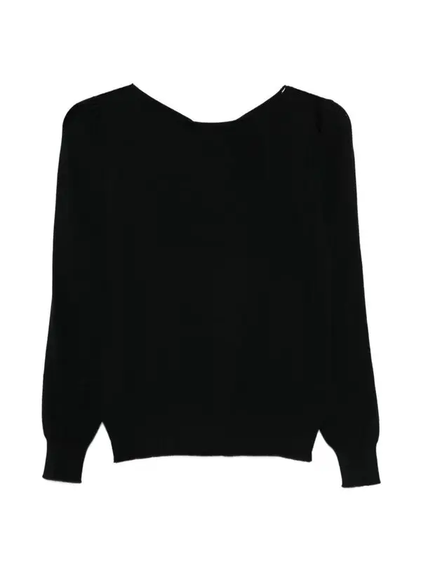 TWINSET Long Sleeve Top With Cut Out Detail