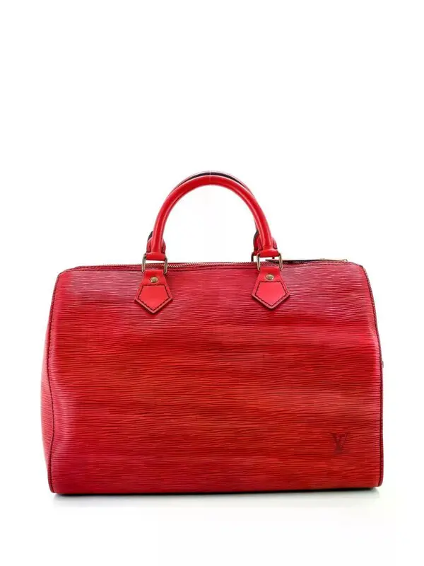 LOUIS VUITTON Speedy Handbag Epi Leather 30 Satchel - Red