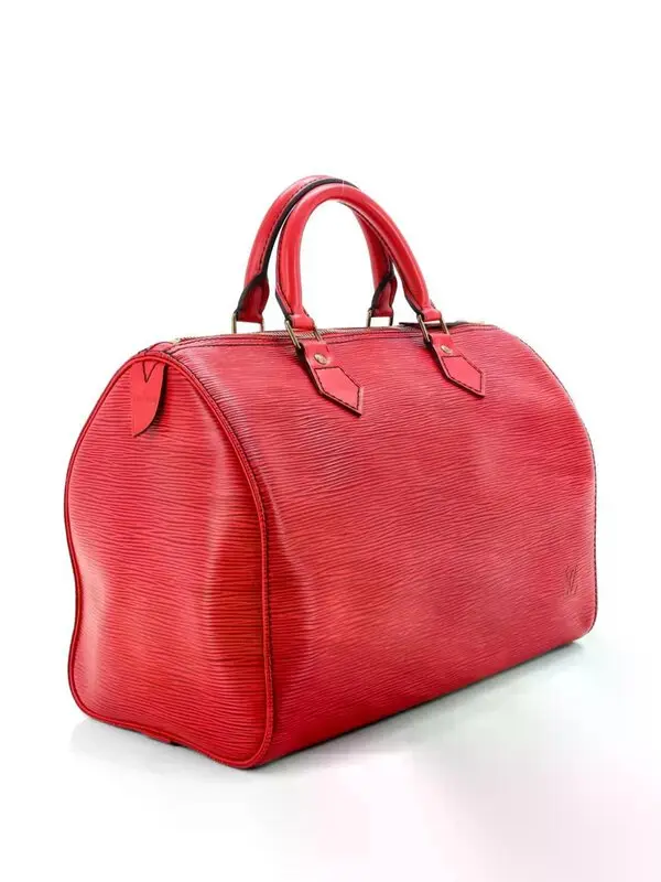 LOUIS VUITTON Speedy Handbag Epi Leather 30 Satchel - Red