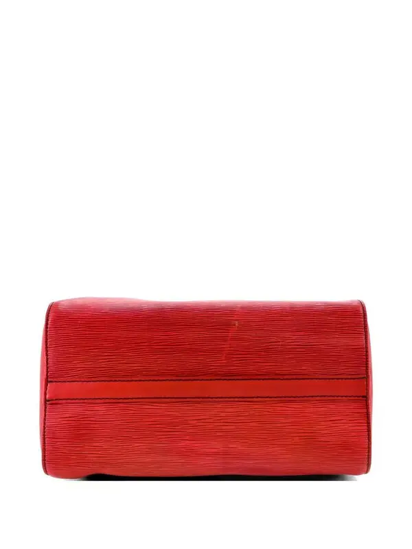 LOUIS VUITTON Speedy Handbag Epi Leather 30 Satchel - Red
