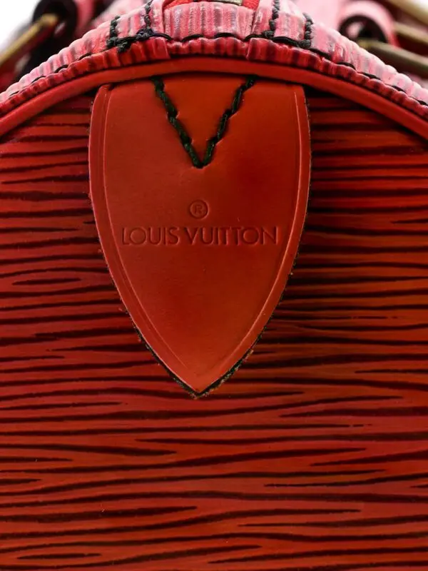 LOUIS VUITTON Speedy Handbag Epi Leather 30 Satchel - Red