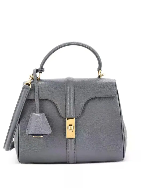 Celine 16 Small Satchel Top Handle Bag - Grey