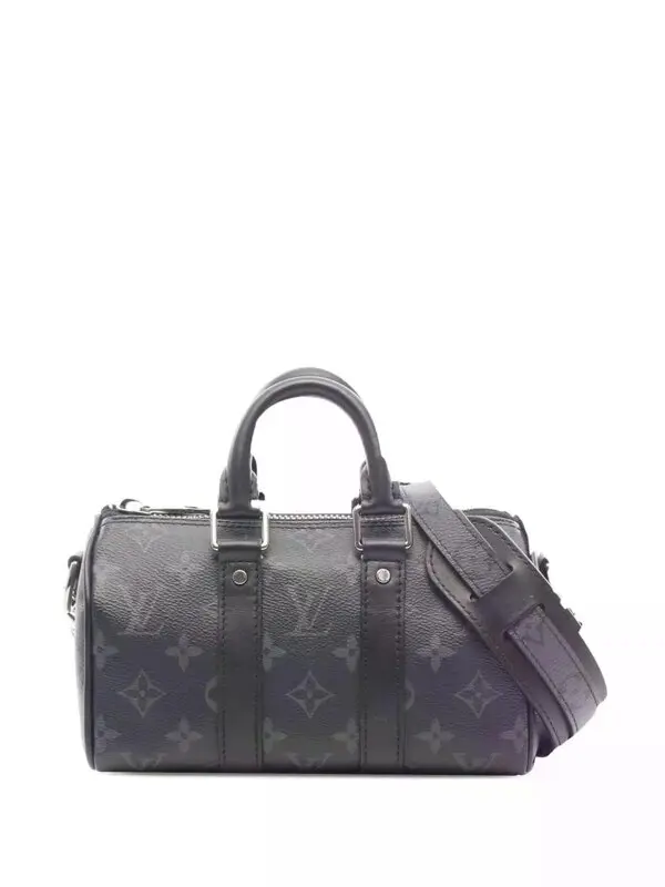 LOUIS VUITTON Monogram Eclipse Keepall Bandouliere Xs Satchel 2021-2026 - Black