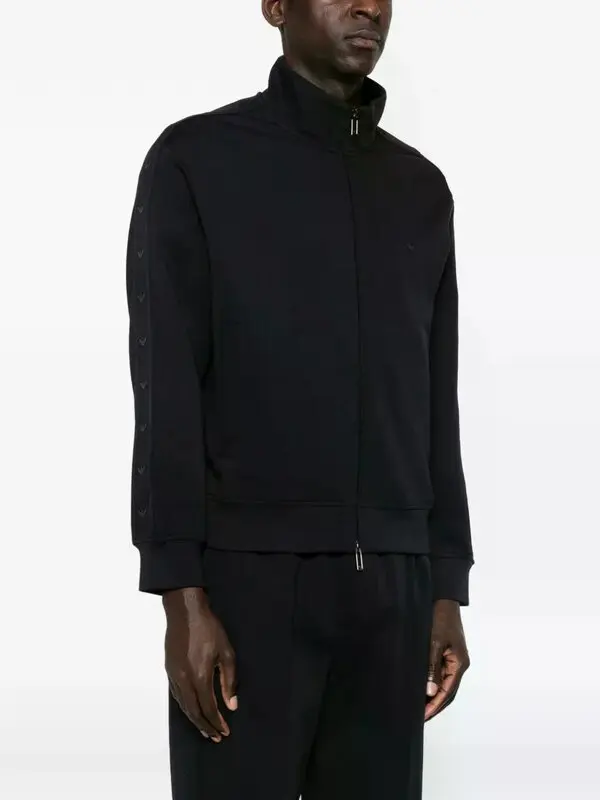 Emporio Armani Sweatshirt With Zip Detail - Black