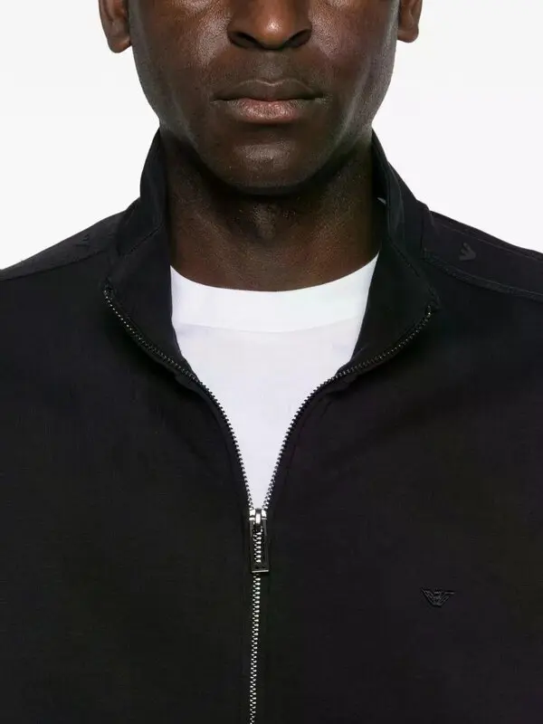 Emporio Armani Sweatshirt With Zip Detail - Black